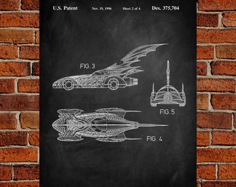 Batmobile blueprint | Etsy