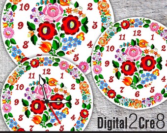 Large Clock Face 12 and 8 Digital Downloads DIY by Digital2Cre8