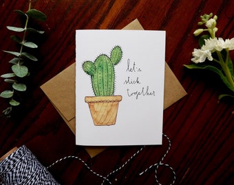 Cactus card | Etsy