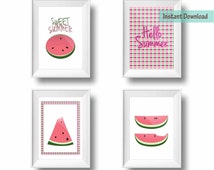 Unique watermelon decor related items | Etsy