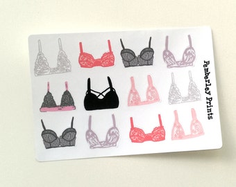 Lingerie sticker | Etsy