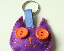 Unique felt keyrings related items | Etsy