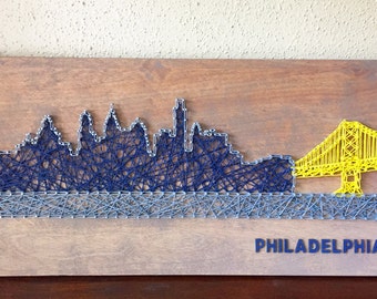 Custom City Skyline String Art by CactusCustomDesigns on Etsy