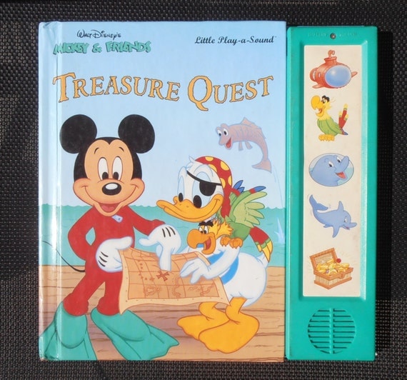 Items similar to Mickey Mouse Book - Treasure Quest - Play a Sound Book ...