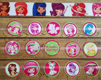 Items similar to Strawberry Shortcake Ribbon Sculpture Hair Clip on Etsy