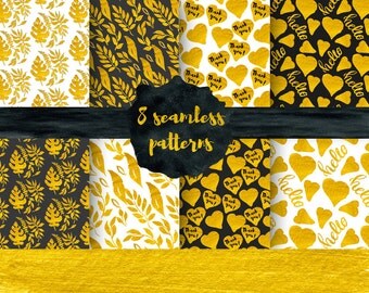 Gold scrapbook paper | Etsy