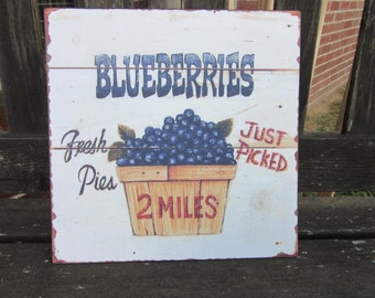Blueberry sign | Etsy
