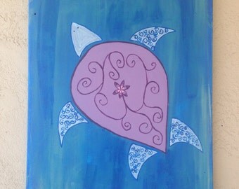 Items similar to Sea Turtle Original Block Print on Etsy