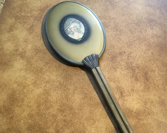 Items similar to Surreal Vintage Hand Mirror Art Print - "Skyward ...