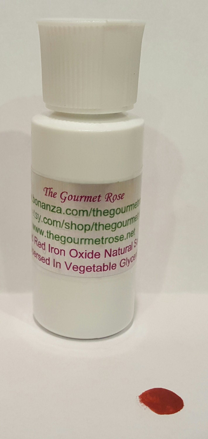 1 oz LIqUiD RED IRON OXIDE Soap Colorant All Natural Dye Skin