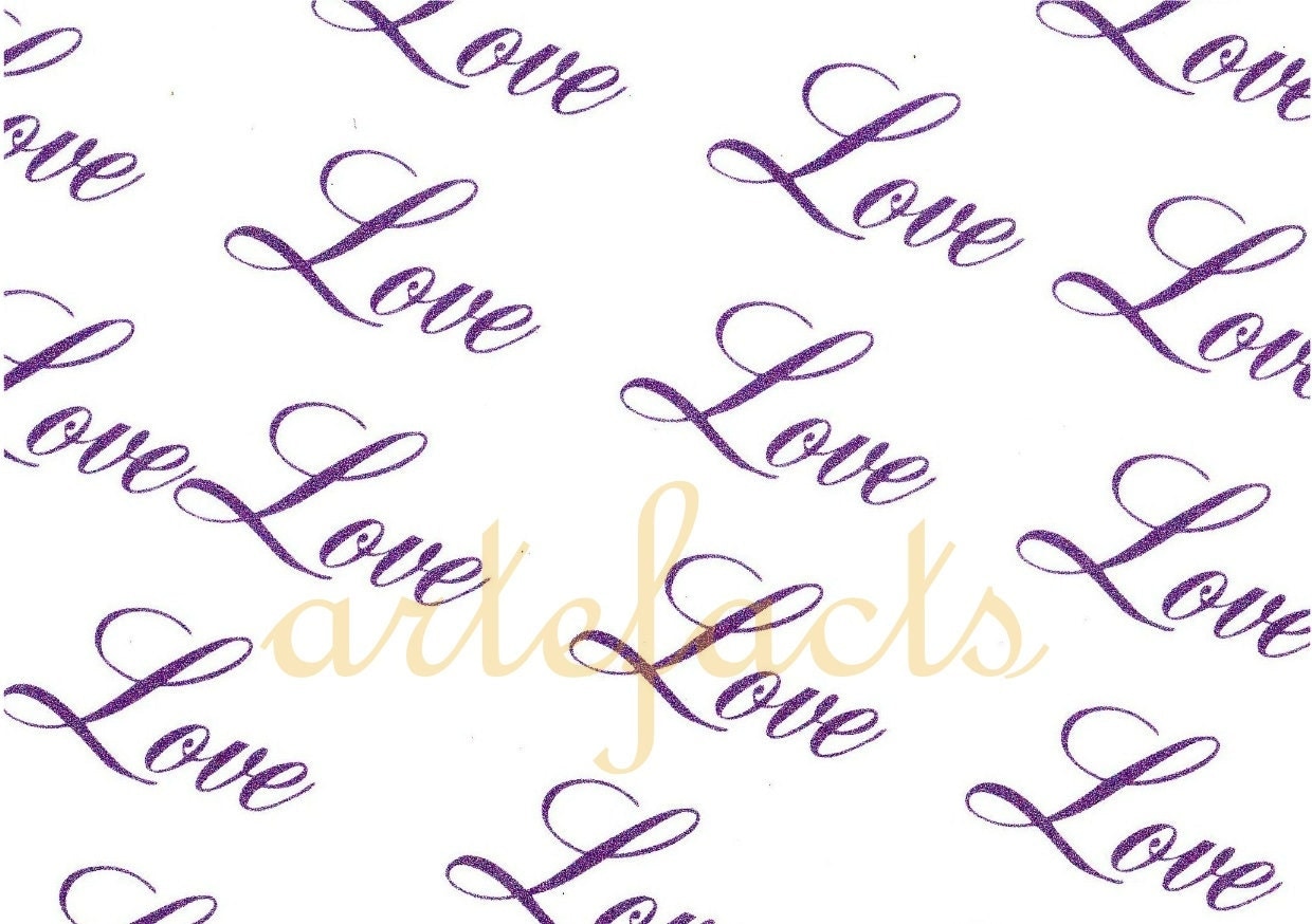 Love Script printable papersdigital download tagsgift