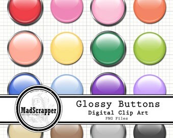 Unique buttons clip art related items | Etsy