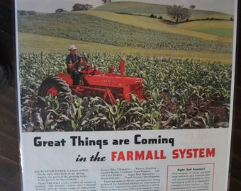 Items similar to red stained glass farmall tractor on Etsy