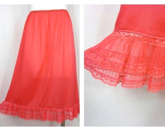 Red half slip | Etsy