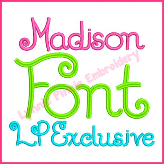 Madison Embroidery Font Exclusive Hand-drawn alphabet in 5