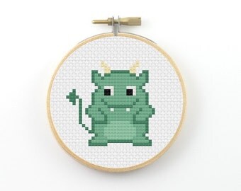 Monster cross stitch | Etsy