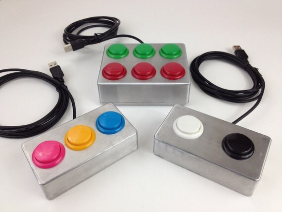 USB Button Multi-button controller box Select Colors Go
