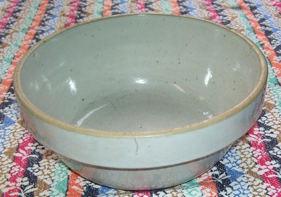 Antique Western Stoneware Small Grey Mixing Bowl Bread Bowl