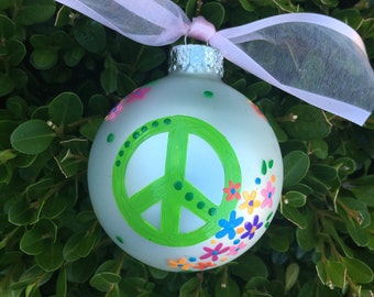 Peace sign ornament | Etsy