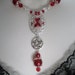 Red Pentacle Necklace wiccan jewelry pagan jewelry by Sheekydoodle