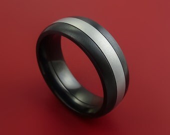 Black zirconium ring | Etsy