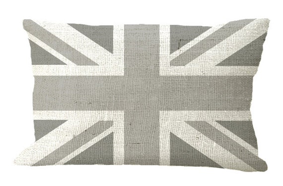 Gray Union Jack Oblong or Square in Choice of by Soeuralasoeur