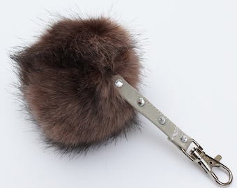 Pompom keychain | Etsy