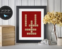 Unique scrabble wall tiles related items | Etsy