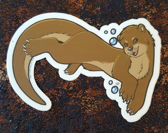 Otter decal | Etsy