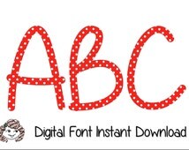 Unique dots font related items | Etsy