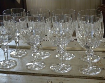 Unique cut crystal glasses related items | Etsy