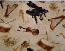 Unique music fabric related items | Etsy