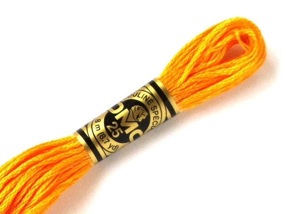 DMC 742 Floss 6 Strand Embroidery Floss Light Tangerine
