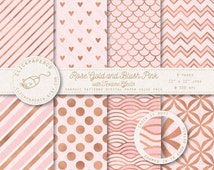 Unique rose gold paper related items | Etsy