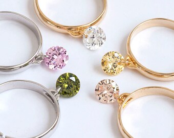 Dangle charm ring | Etsy