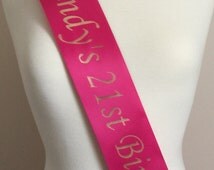 Unique 21st birthday sash related items | Etsy