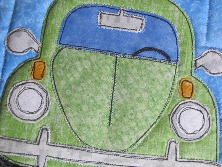 Volkswagon mug rug by FunFauxPaws on Etsy