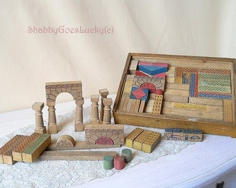 Vintage toy blocks | Etsy