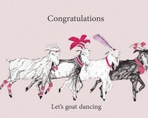 Unique goat greeting cards related items | Etsy