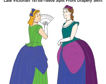 TV225 1878 Fantail Skirt Sewing Pattern by by patternsoftime