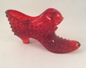 Fenton glass shoe | Etsy
