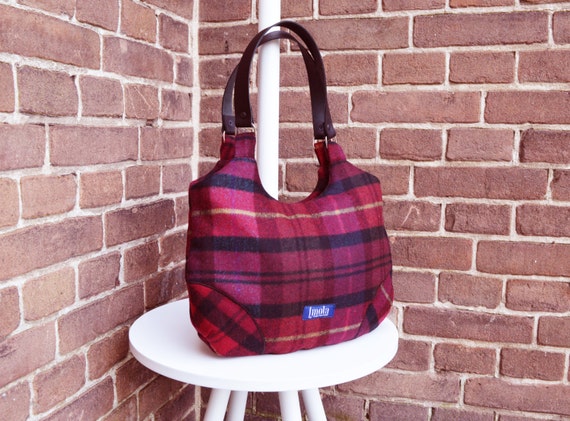 Plaid purse simple minimalist medium purse by imolabynoemiimola