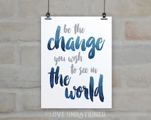Unique be the change you wish to see in the world related items | Etsy