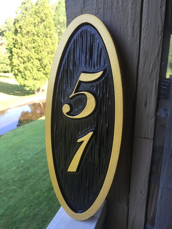 Vertical House number / Street Address Sign / by thecarvingcompany