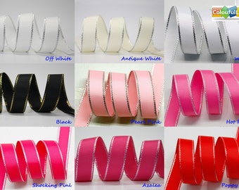 Gold edge ribbon | Etsy