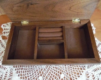 Wood leather box | Etsy