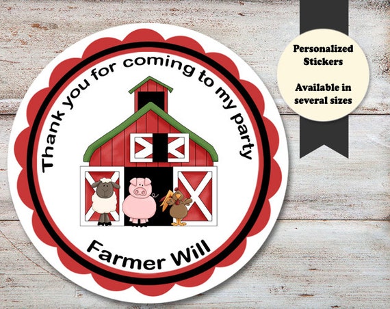 Farm Animals Stickers Farm Stickers Personalized Stickers