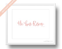 Popular items for he has risen on Etsy