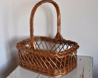 Wicker basket | Etsy