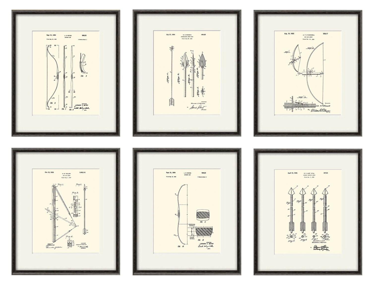 Archer art Patent print bow and arrow Art Print patent poster